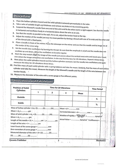 SOLUTION Modulus Of Rigidity Lab Work Rd Semester Bs Physics Studypool