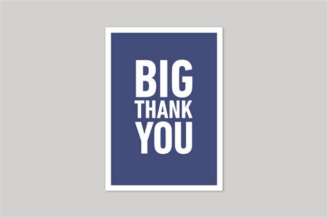 Big Thank You Greeting Card Icon