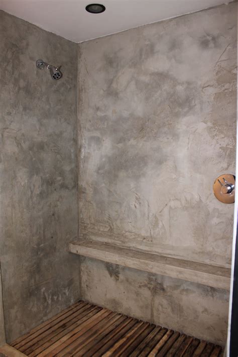 Concrete Shower With Concrete Floor … Concrete Shower Concrete