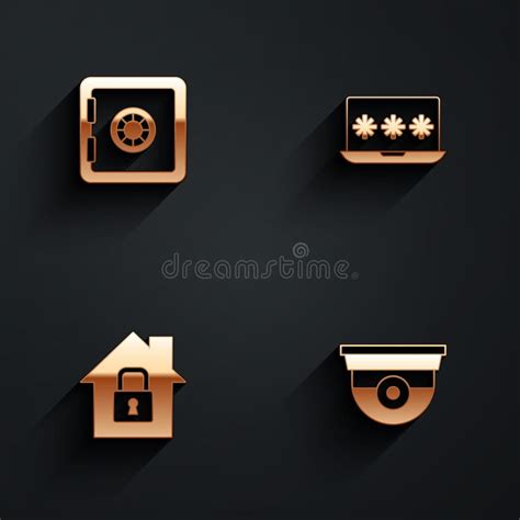 Set Safe Laptop With Password House Under Protection And Security