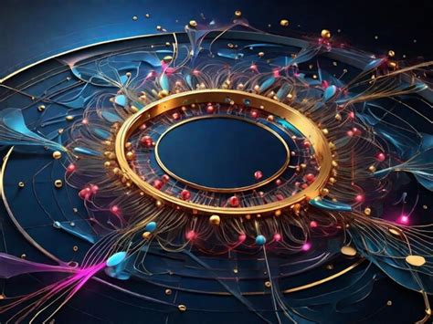 premium ai image depict a universe of abstract quantum particles and