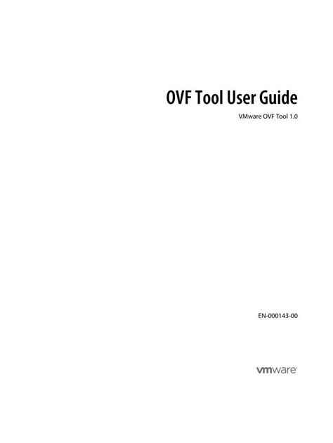 Pdf Ovf Tool Guide Vmware Virtualization For Desktop And Server