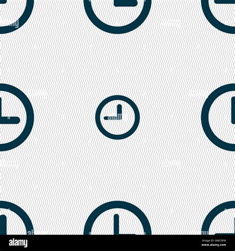 Clock Sign Icon Mechanical Clock Symbol Seamless Abstract Background With Geometric Shapes