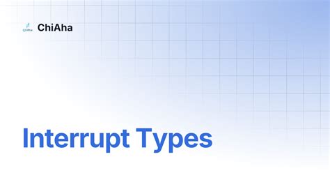 Interrupt Types Chiaha