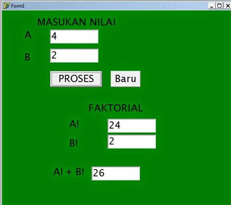 Program Menghitung Faktorial Menggunakan Delphi 7