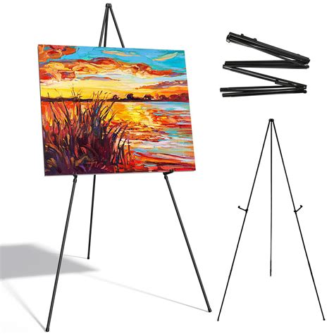 Easel Stand For Display 66 Inches Tall Easels For Display Holder Collapsable Portable Poster