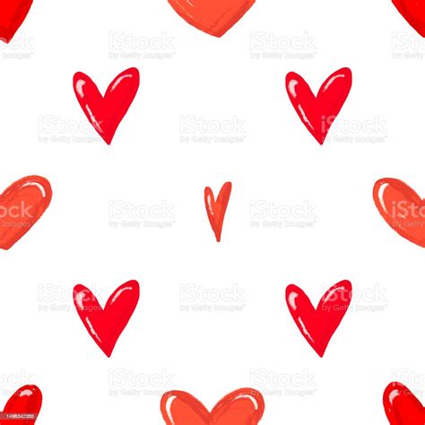 분홍색 하트가 있는 아름다운 매끄러운 배경 발렌타인 데이 원활한 사랑 하트 디자인 배경입니다 발렌타인 데이의 끝없는 패턴 컬러 하트가 있는 매끄러운 질감 낙서 드로잉에 대한