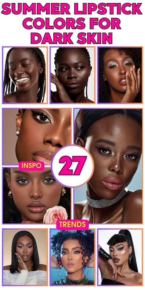Guide To Picking Summer Lipstick Colors For Dark Skin With Blonde Hair