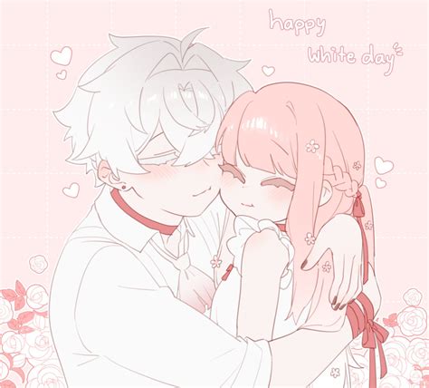 Safebooru 1boy 1girl Amika Kai Drakkai10 Black Nails Closed Eyes