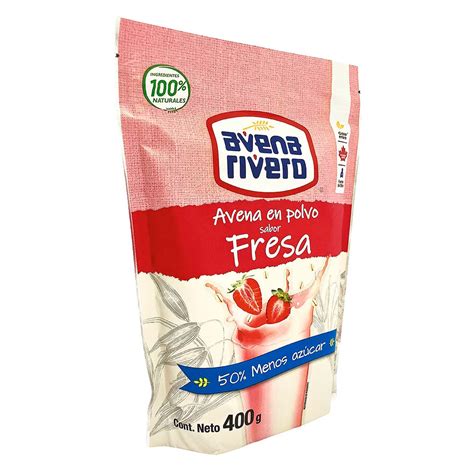 Avena En Polvo Rivero Fresa 400g Chedraui