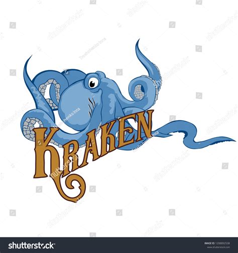 Cute Kraken Colorful Image Stock Vector Royalty Free 1208892538