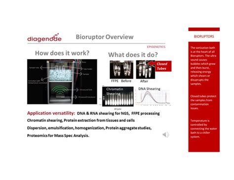 Diagenode Bioruptor Plus And Pico Ppt