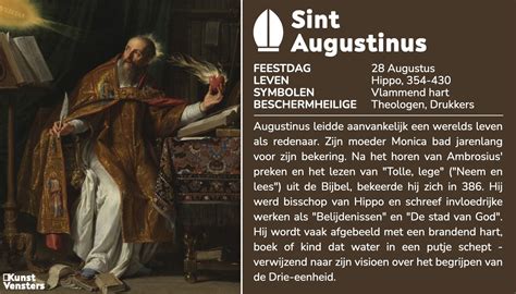 Heiligen Sint Augustinus Profiel Kunstvensters