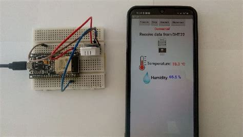 Send Data Measured By Dht22 Sensor Connected To Esp32 Via Bluetooth