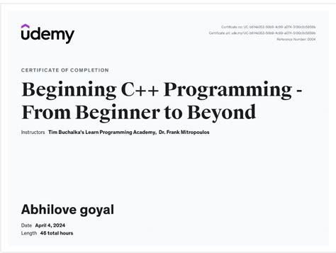Abhilove Goyal On Linkedin Cplusplus Oop Udemy