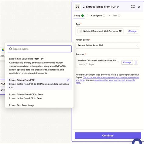Extract Tables From Pdf With Nutrient Document Web Services Api On Zapier Nutrient