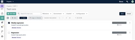 Test Runs Documentation