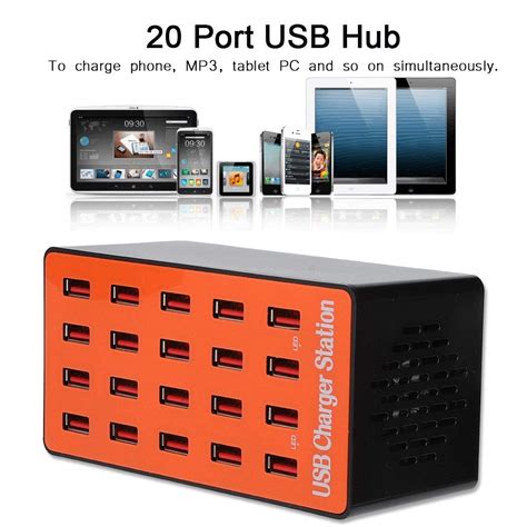 USB Hubs USB Hub 18A 5V 20 Port USB Hub Splitter Portable Universal USB Smart Charging