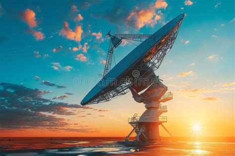 Large Radio Telescope Satellite Connection Tower Electronic Astronomy
