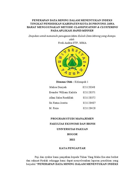 Tugas Data Mining Kelompok 1 Pdf