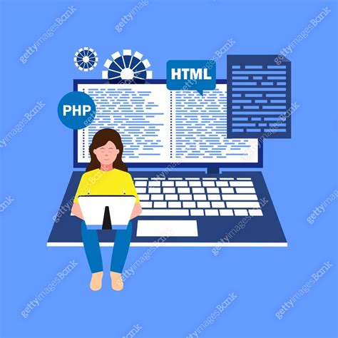 Young Programmer Coding A New Project 이미지 1326450119 일러스트 무료 일러스트 게티이미지뱅크