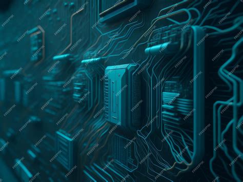 Premium Photo Digitalization Processor System Circuit Ai Generated