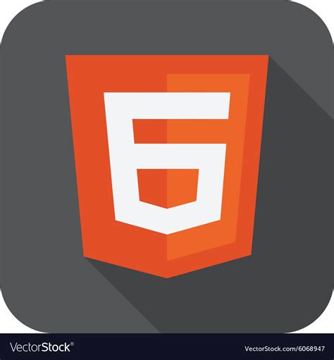 Web Development Shield Sign Html6 Royalty Free Vector