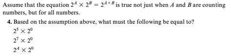 Solved Assume That The Equation A B A B Is True Not Just Chegg Com