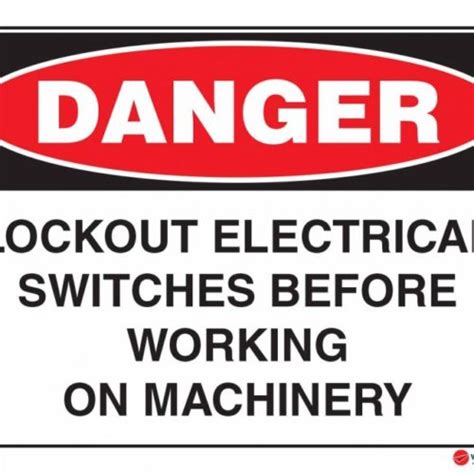 ACM Danger Sign Lockout Electrical Switches Vanguard NZ