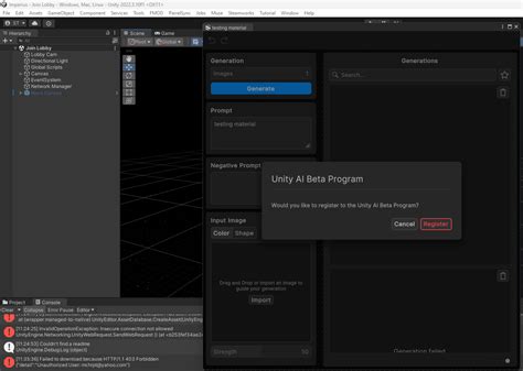 Authentication Issues Muse Unity Discussions