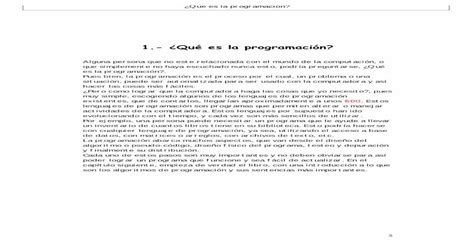 Pdf 1 ¿qué Es La Programación Programacion Aprogramar Pdf · 7