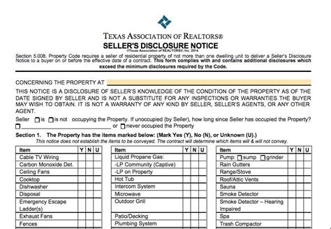 Sc Seller S Disclosure Form At Scarlett Packham Blog