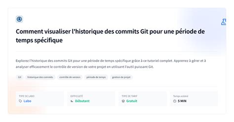 Comment Visualiser Lhistorique Des Commits Git Pour Une Période De Temps Spécifique Labex