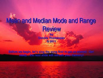Mean Median Mode And Range Powerpoint Presentation Fifth Grade TPT