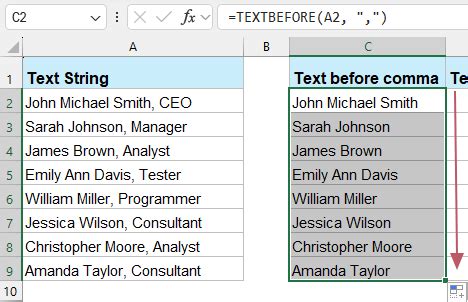 Extract Text Before After Space Or Comma In Excel Easy Guide