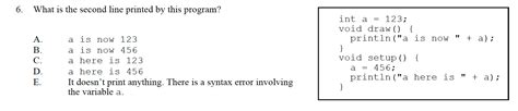 What Is The Second Line Printed By This Program Chegg Com