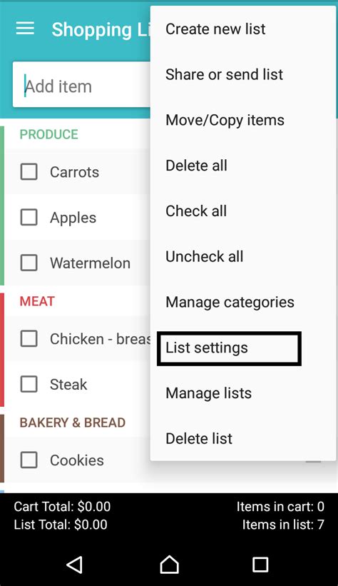 Android Disable List Categories Or Item Auto Categorization Out Of