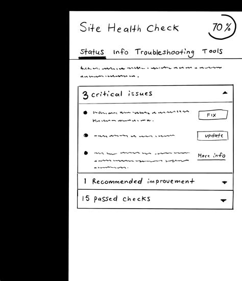 Designing The UX And UI Issue WordPress Health Check GitHub