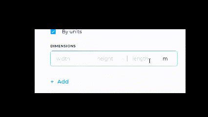 Reactjs How To Make Input With Dimensions Width Height And Length And Stacking It Up