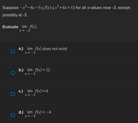 solved use a table of values to evaluate limx→−2x2 5x 6x2−4