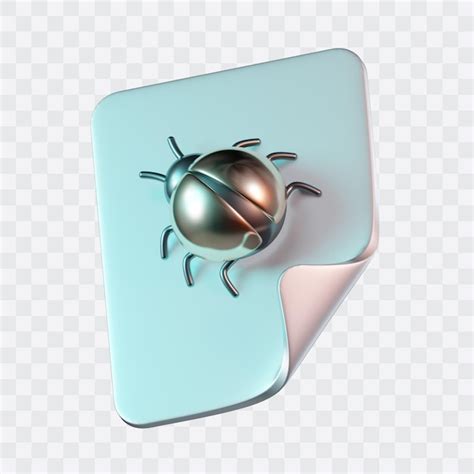 Premium Psd File Bug Malware 3d Icon