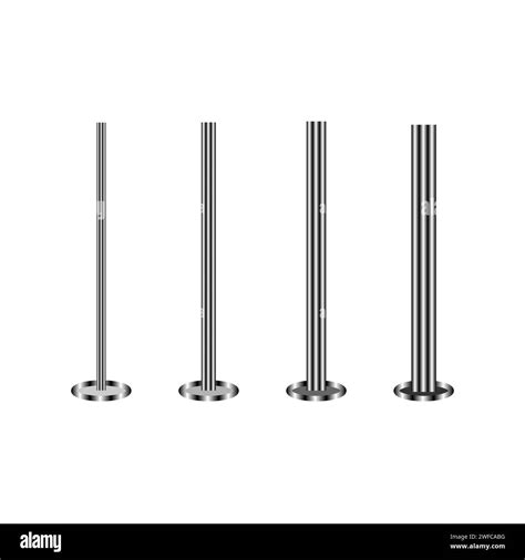 Steel Posts For Banner Design Vector Illustration Stock Image Eps 10