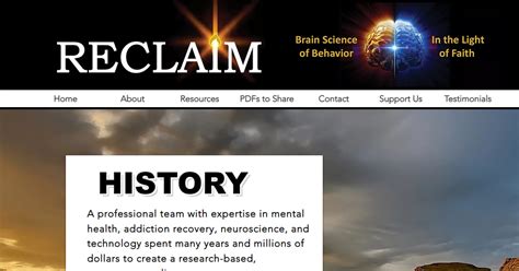 History RECLAIM Sexual Health Sexual Addiction Recovery United States