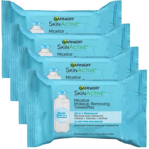 Garnier Micellar Water Cleansing Makeup Remover Wipes 25 Count