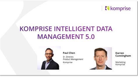 Komprise Intelligent Data Management 50 Whats New Webinar
