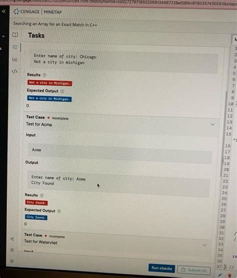 Solved Searching An Array For An Exact Match In Cneeds To