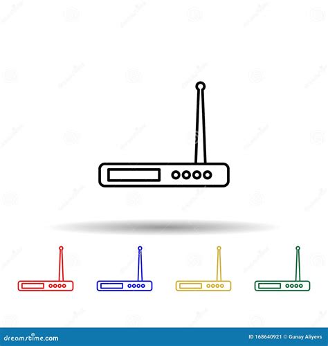 Modem Multi Color Style Icon Simple Thin Line Outline Vector Of