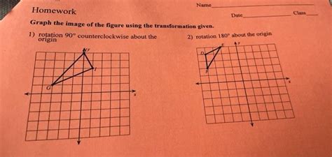 solved class date name homework graph the image of the