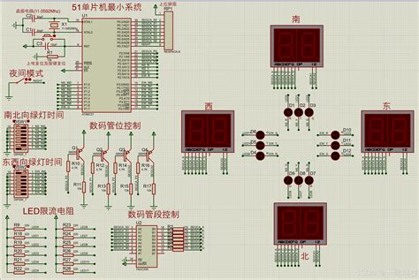 6 基于51单片机的红绿灯系统仿真 单片机红绿灯仿真 Csdn博客