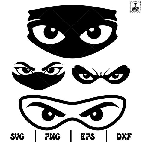 Ninja Eyes Svg Ninja Mask Silhouette Svg Etsy
